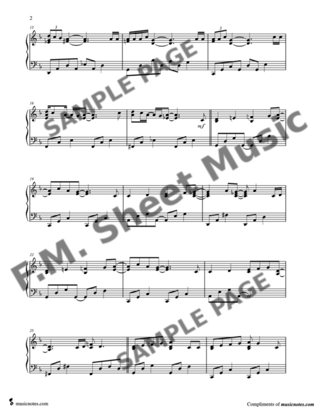 I Love You 3000 Intermediate Piano By Stephanie Poetri F M Sheet